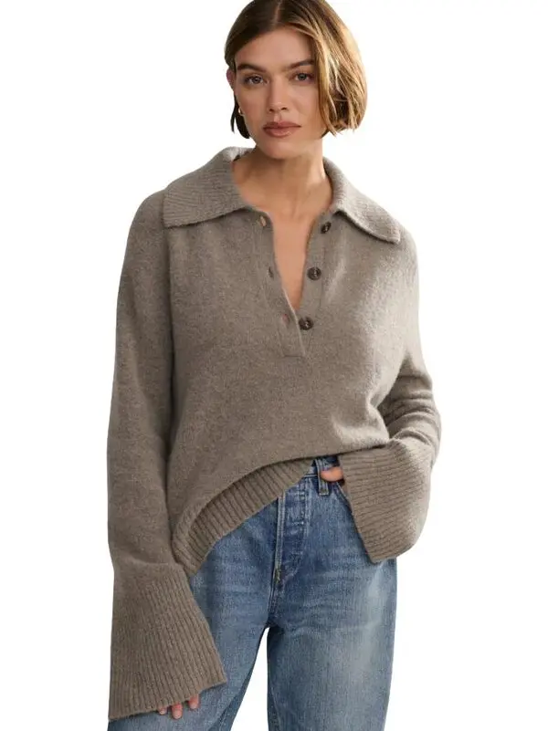 Jenni Kayne Cashmere Stevie Polo - Grey