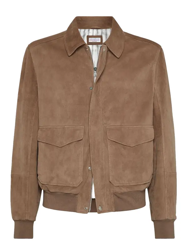 Brunello Cucinelli Aviator Jacket - Brown