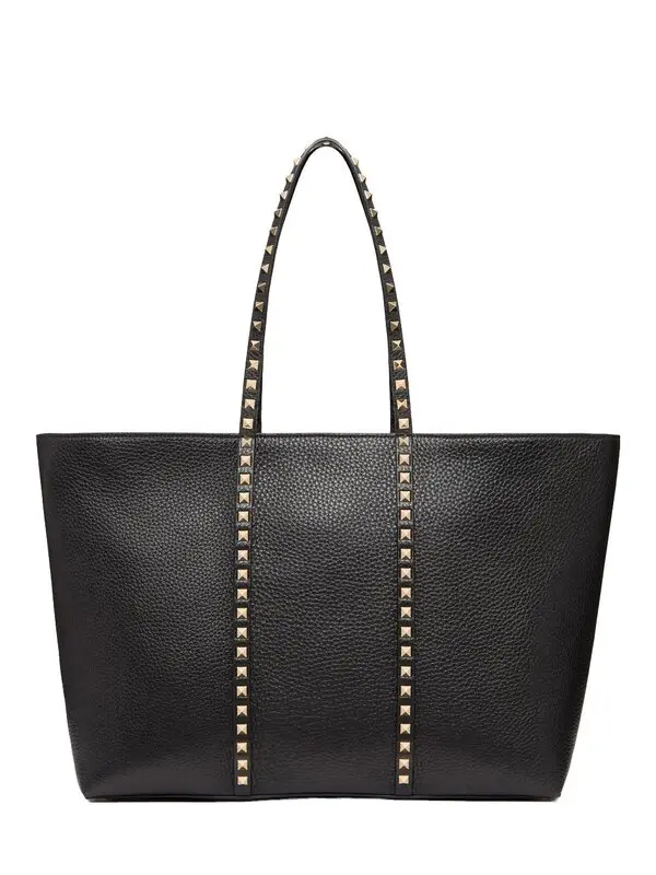 Valentino Garavani Rockstud Leather Tote - Black