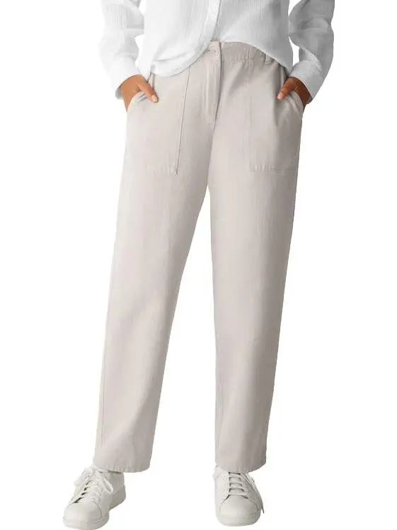 Eileen Fisher Easy Tapered Organic Cotton Pants - Parus