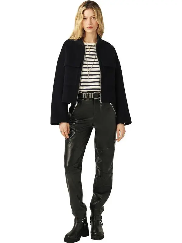 Ba&sh Philippa Wool Jacket - Blue