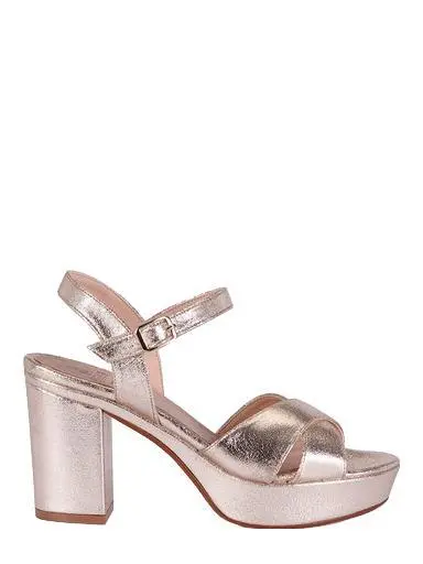 MENINA STEP Pippa Platform Sandals - Metallic