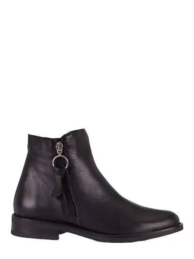 MENINA STEP Cottage Leather Bootie - Black