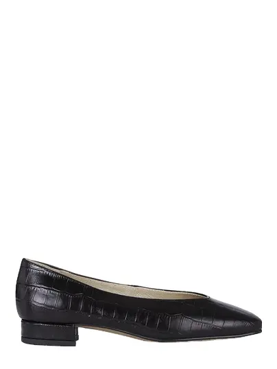 MENINA STEP Leeds Croc Pumps - Black