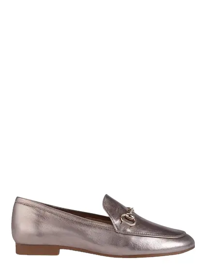 MENINA STEP Toledo Chain Leather Loafer - Metallic