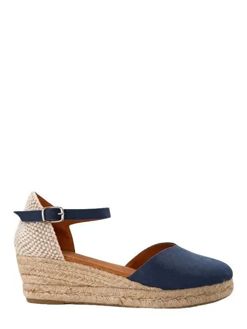 MENINA STEP Jimena Small Strap Wedges - Blue