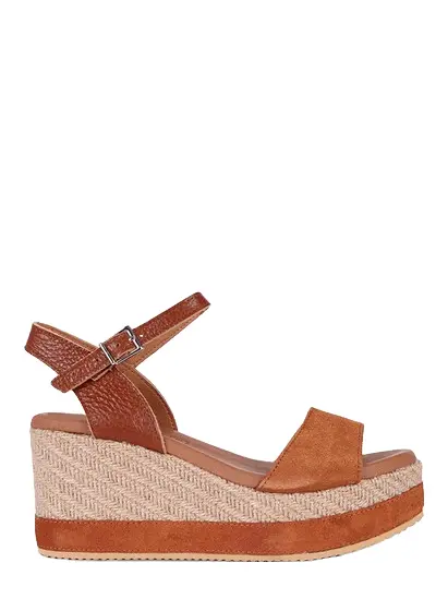 MENINA STEP Walk On Air High Strap Sandals - Brown