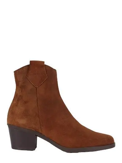 MENINA STEP River Suede Booties - Natural