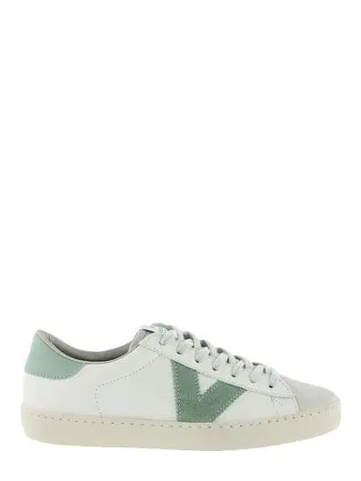 MENINA STEP Victoria Jade Flat Sole Sneakers - Green