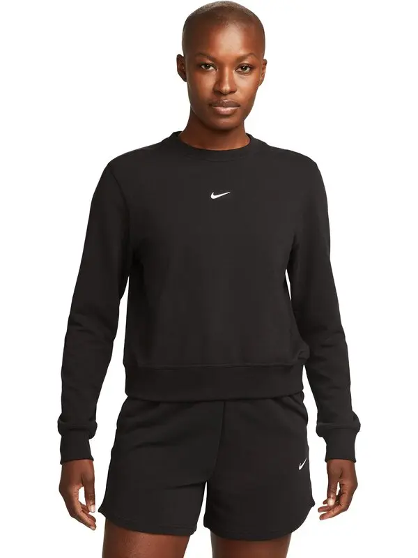 Nike Dri-fit One Crew-neck French Terry Sweatshirt - Black