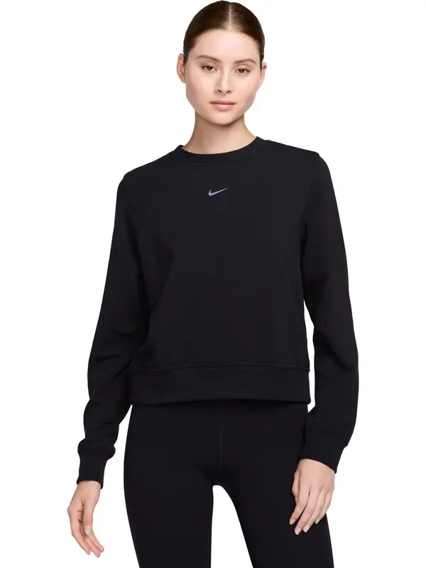 Nike Dri-fit One Crew-neck French Terry Sweatshirt - Black