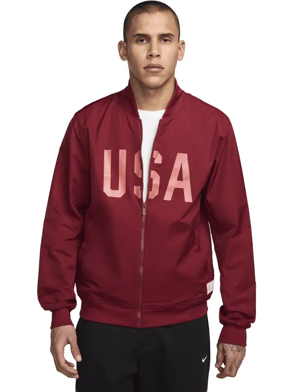 Nike Usa Sport Essentials Soccer Woven Bomber Jacket - Red