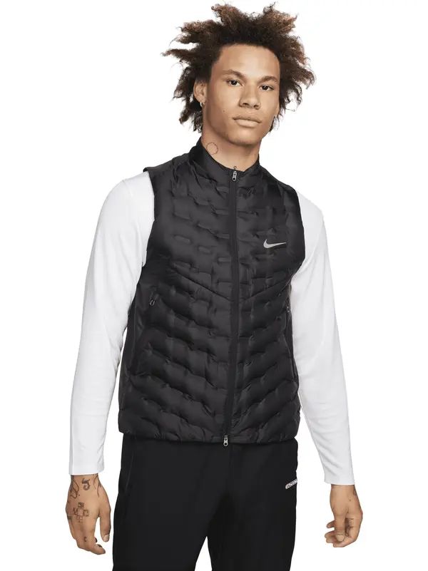 Nike Therma-fit Adv Repel Aeroloft Down Running Vest - Black