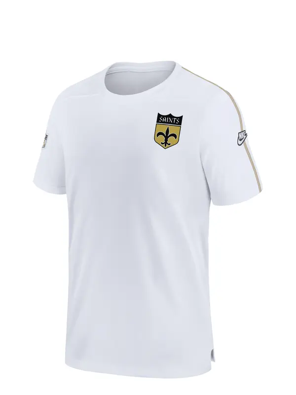Nike New Orleans Saints Sideline Coach Dri-fit Nfl Top - White