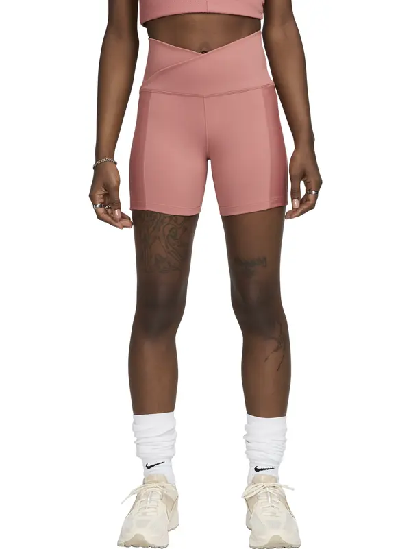 Nike One Wrap High-waisted 5" Biker Shorts - Pink