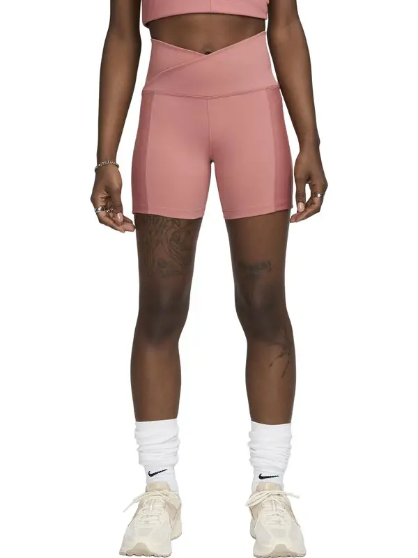 Nike One Wrap High-waisted 5" Biker Shorts - Pink