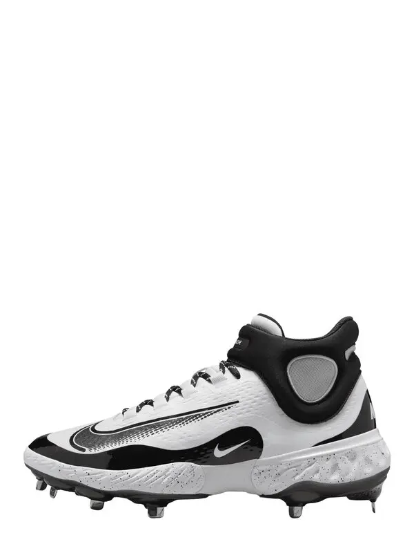 Nike Alpha Huarache Elite 4 Mid Baseball Cleats - White