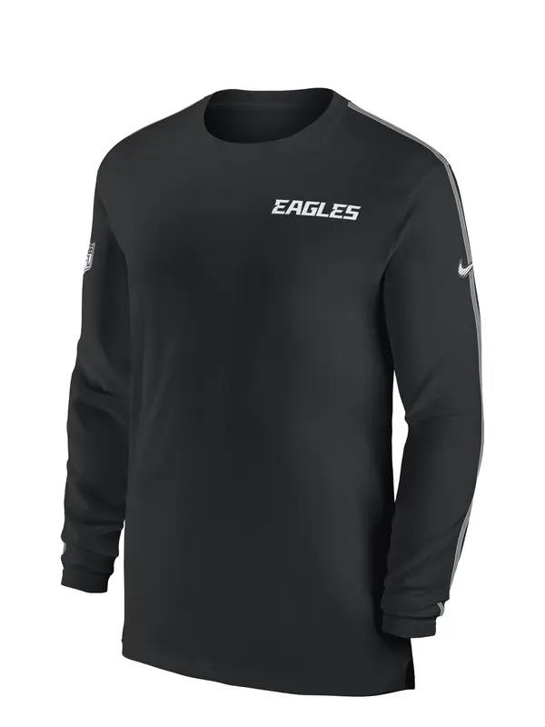 Nike Philadelphia Eagles Sideline Coach Dri-fit Nfl Long-sleeve Top - Black