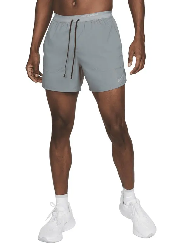 Nike Stride Dri-fit 5" Brief-lined Running Shorts - Grey