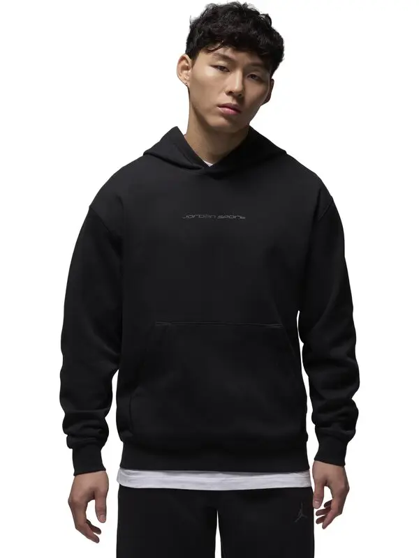 JORDAN Sport Hoop Fleece Dri-fit Pullover Hoodie - Black