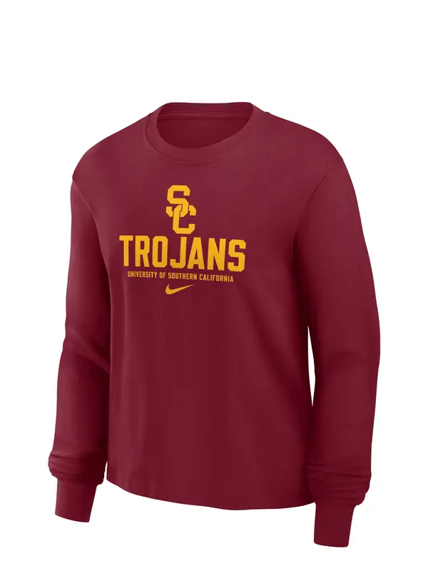 Nike Usc Trojans Primetime University Boxy Long-sleeve T-shirt - Red