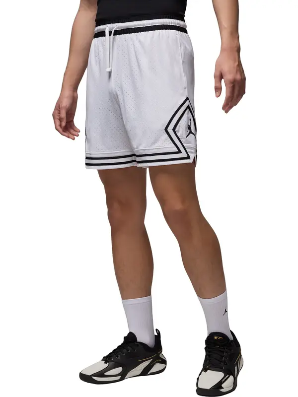JORDAN Diamond Mesh Shorts - White
