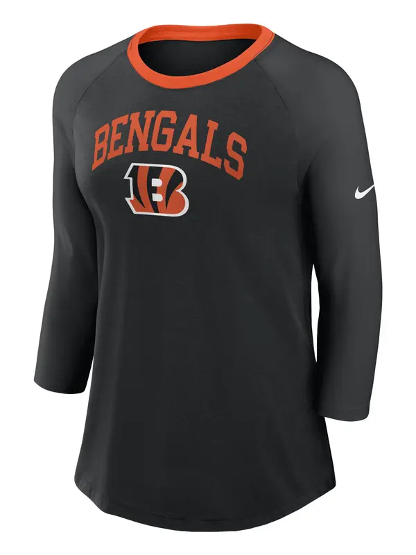 Nike Cincinnati Bengals Nfl 3/4-sleeve T-shirt - Black