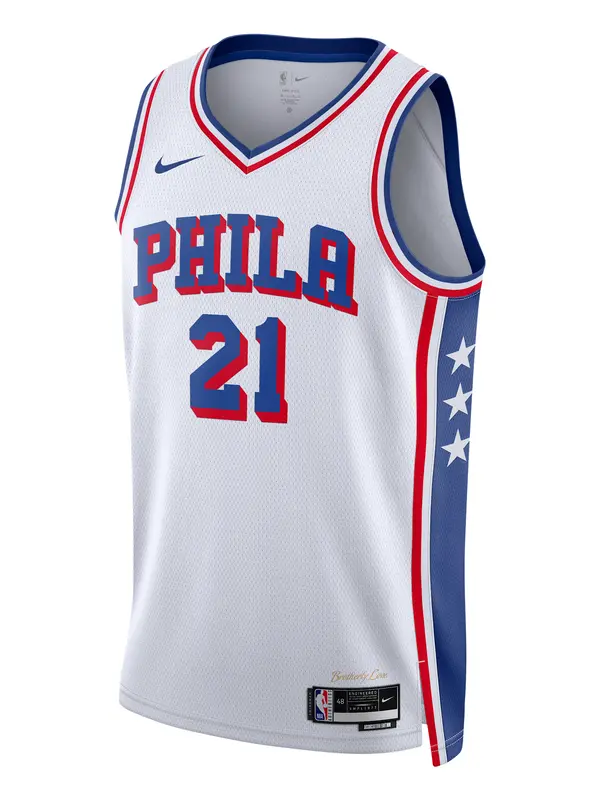 Nike Joel Embiid Philadelphia 76ers 2023/24 Association Edition Dri-fit Nba Swingman Jersey - White