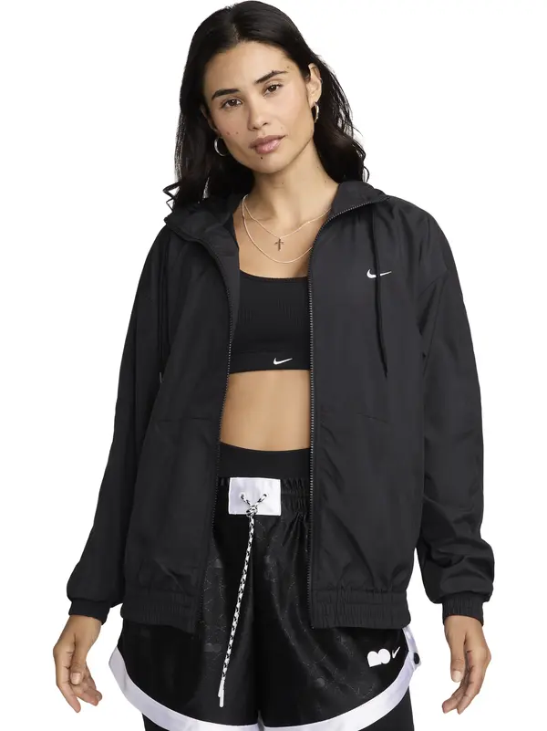 Nike Sportswear Classic Wovens Loose Uv Hooded Jacket - Black