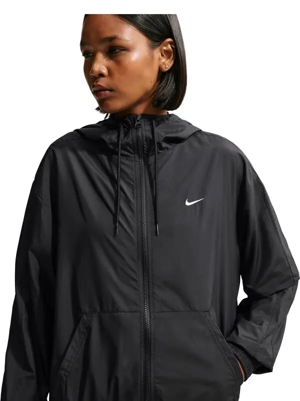 Nike Sportswear Classic Wovens Loose Uv Hooded Jacket - Black