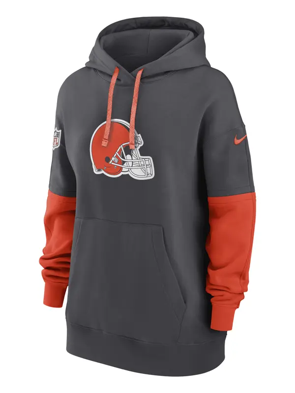 Nike Cleveland Browns Sideline Essential Nfl Pullover Hoodie - Grey