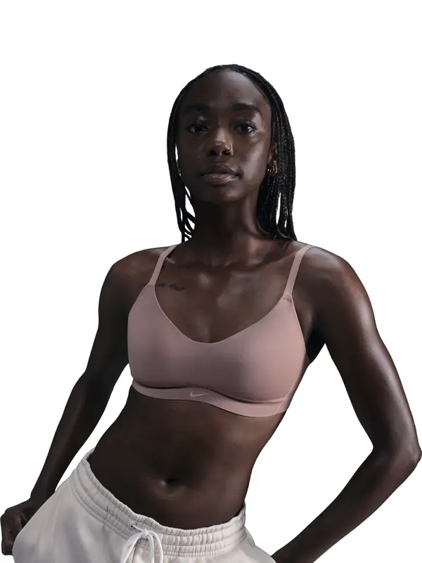 Nike Alate Minimalist Light-support Padded Convertible Sports Bra - Brown