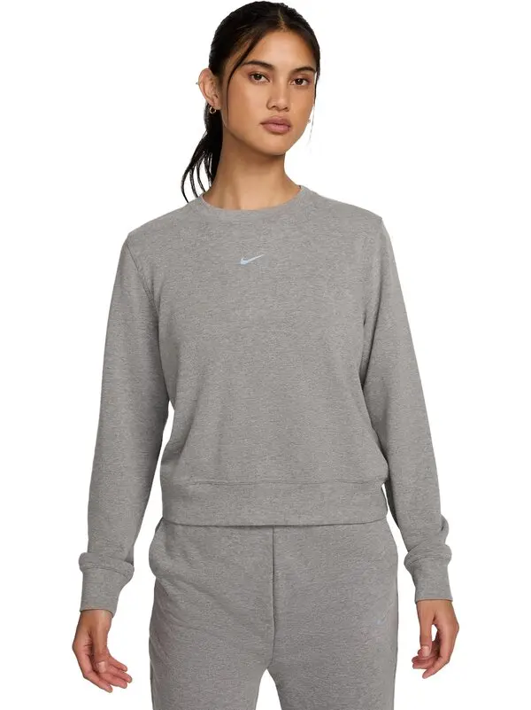 Nike Dri-fit One Crew-neck French Terry Sweatshirt - Grey