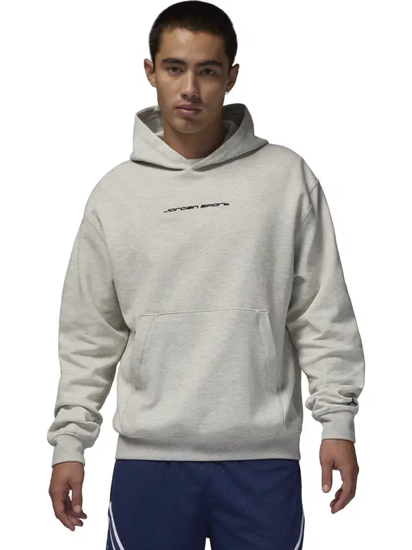 JORDAN Sport Hoop Fleece Dri-fit Pullover Hoodie - Grey