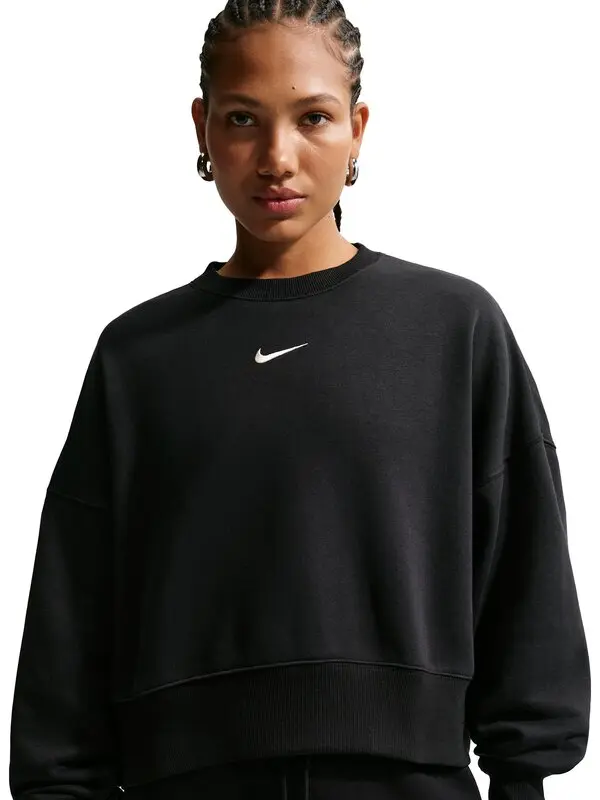 Nike Sportswear Phoenix Fleece Over-oversized Crew-neck Sweatshirt - Black