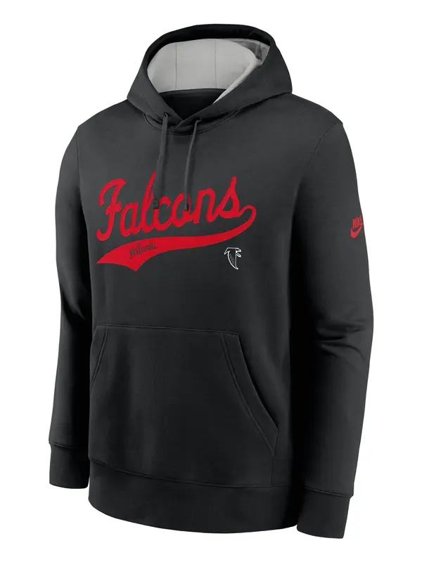 Nike Atlanta Falcons Rewind Club Logo Nfl Pullover Hoodie - Black