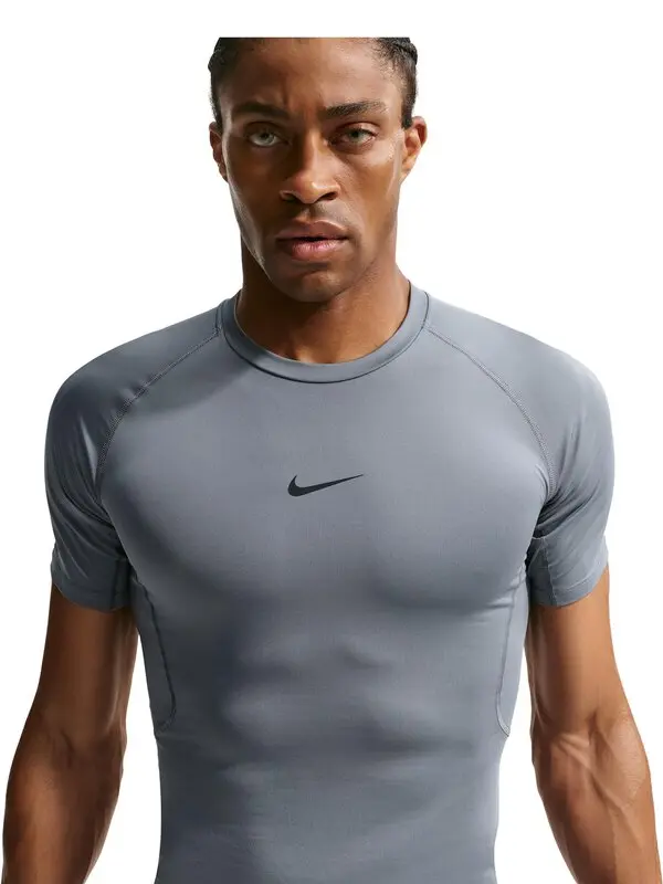 Nike Pro Dri-fit Tight Short-sleeve Fitness Top - Grey