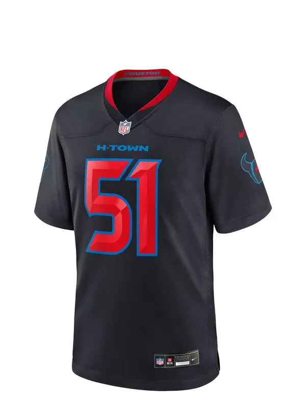 Nike Houston Texans Nfl Game Football Jersey - Blue