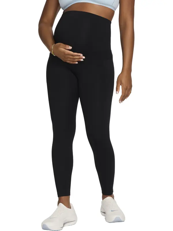 Nike One High-waisted 7/8 Maternity Leggings With Pockets - Black