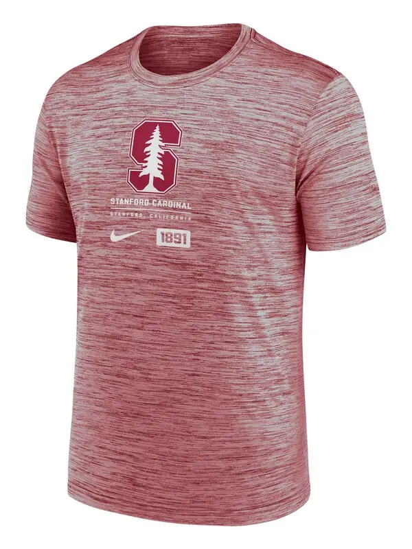 Nike Stanford Cardinal Campus Center Block Velocity Dri-fit College T-shirt - Red