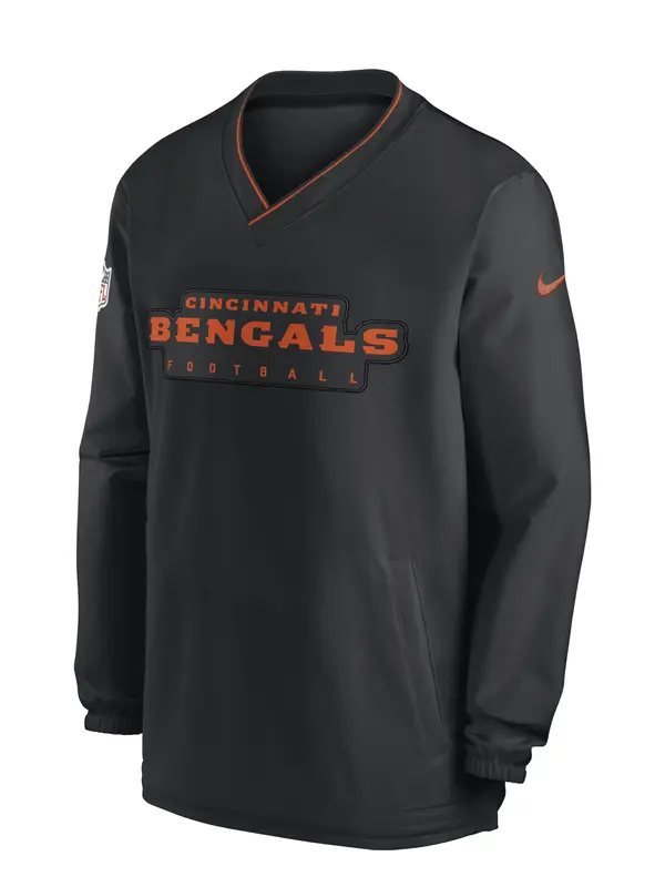 Nike Cincinnati Bengals Sideline Nfl Long-sleeve Windshirt - Black