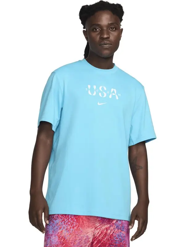 Nike Usa Primary Dri-fit Short-sleeve Top - Blue