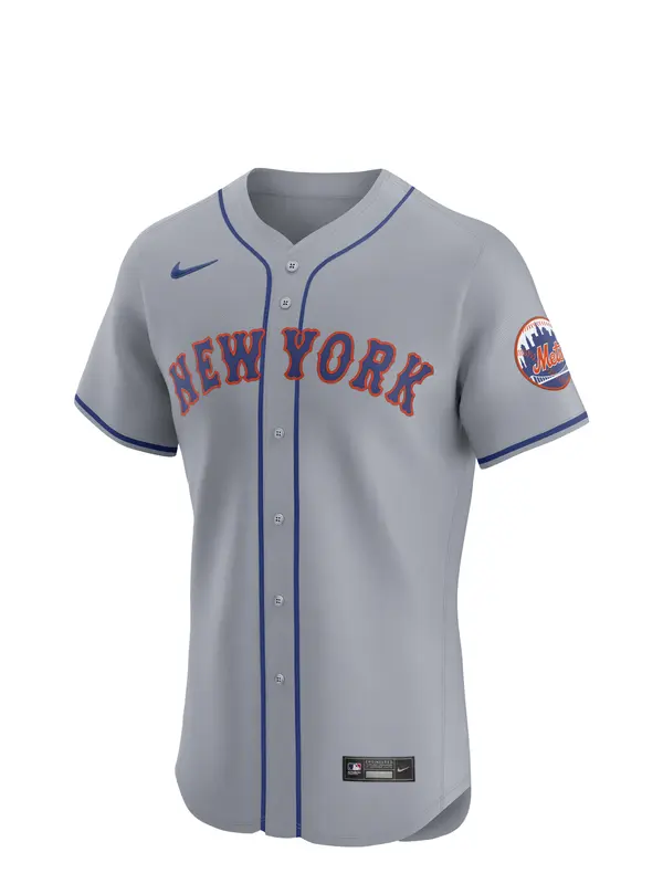 Nike New York Mets Dri-fit Adv Mlb Elite Jersey - Grey