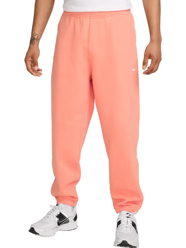 Nike Solo Swoosh Fleece Pants - Orange