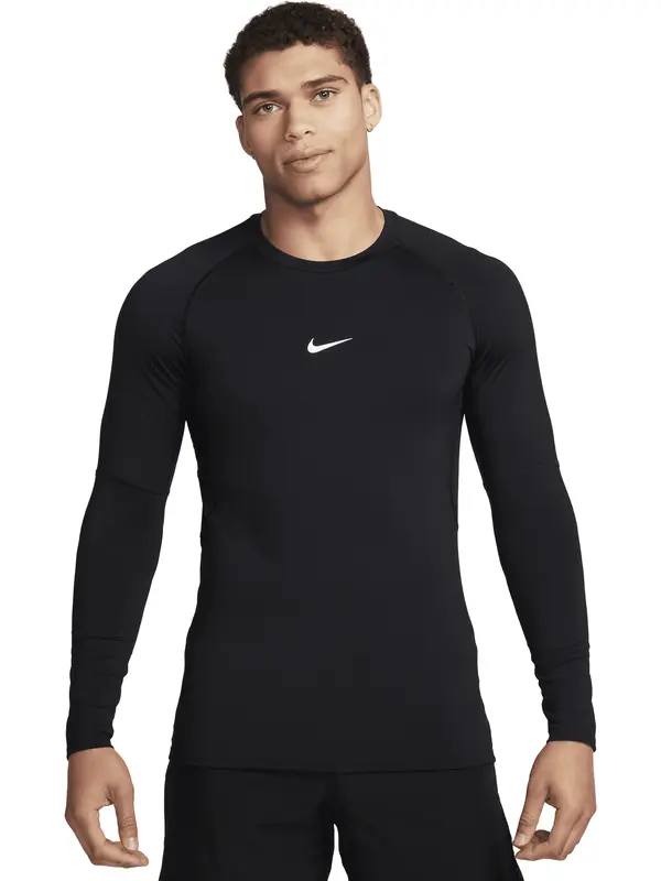 Nike Pro Dri-fit Slim Long-sleeve Fitness Top - Black