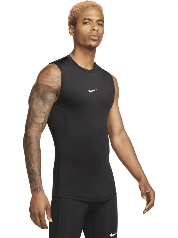 Nike Pro Dri-fit Tight Sleeveless Fitness Top - Black
