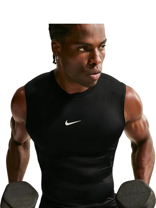 Nike Pro Dri-fit Tight Sleeveless Fitness Top - Black