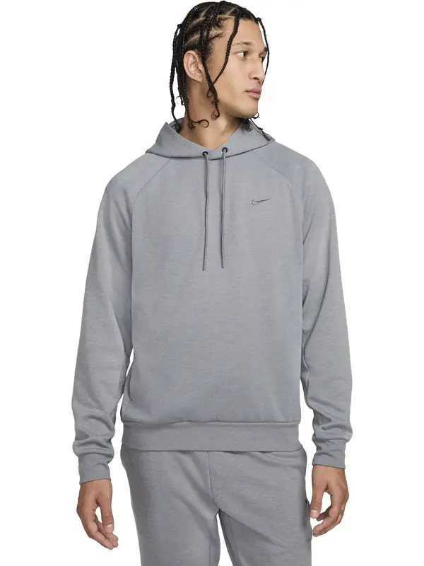 Nike Primary Fleece Dri-fit Uv Pullover Performance Hoodie - Grey