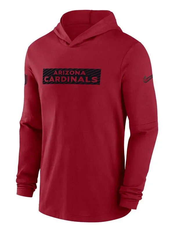 Nike Arizona Cardinals Sideline Dri-fit Nfl Long-sleeve Hooded Top - Red