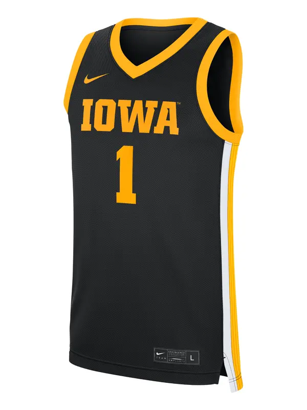Nike Iowa Hawkeyes Replica College Basketball Jersey - Black